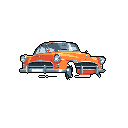 Retro car - Pixel Art | generated with AI by RAZVEZDOS TM