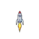 rocket - Pixel Art | generated with AI by sandacz