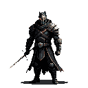 rpg character shadow knight low details - Pixel Art | generated with AI ...
