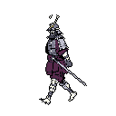 Samurai walking - Pixel Art | generated with AI by Belwyr Wyrm