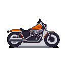 side view image of harley motorbike no shadow on the ground used in ...