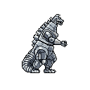 side view, mechagodzilla - Pixel Art | generated with AI by Illudros Nymph