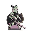 Side view of knight walking - Pixel Art | generated with AI by Felfir Kobold