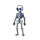 skeleton - Pixel Art | generated with AI by sandacz