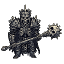 skeleton king with huge skull mace - Pixel Art | generated with AI and ...