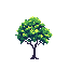 small tree 64 - Pixel Art | generated with AI and edited by sandacz