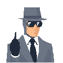spy - Pixel Art | generated with AI and edited by sandacz