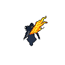 Susanoo fire shadow - Pixel Art | generated with AI by Ithlore Darkling