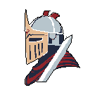 The knight Helm looking forward - Pixel Art | generated with AI by ...