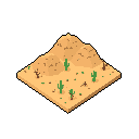 tiles map for of desert for isometric game, dunes, hills, cactuses ...