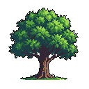 tree e - Pixel Art | generated with AI and edited by pixie.haus
