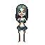 weird face girl full body - Pixel Art | generated with AI and edited by pixie.haus