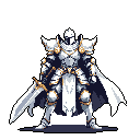 white knight - Pixel Art | generated with AI and edited by pixie.haus