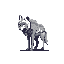 wolf 64 - Pixel Art | generated with AI and edited by sandacz