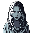 woman from nightmare - Pixel Art | generated with AI by pixie.haus